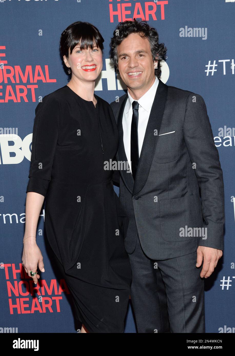 Mark Ruffalo and wife Sunrise Coigney attend the premiere of HBO Films ...