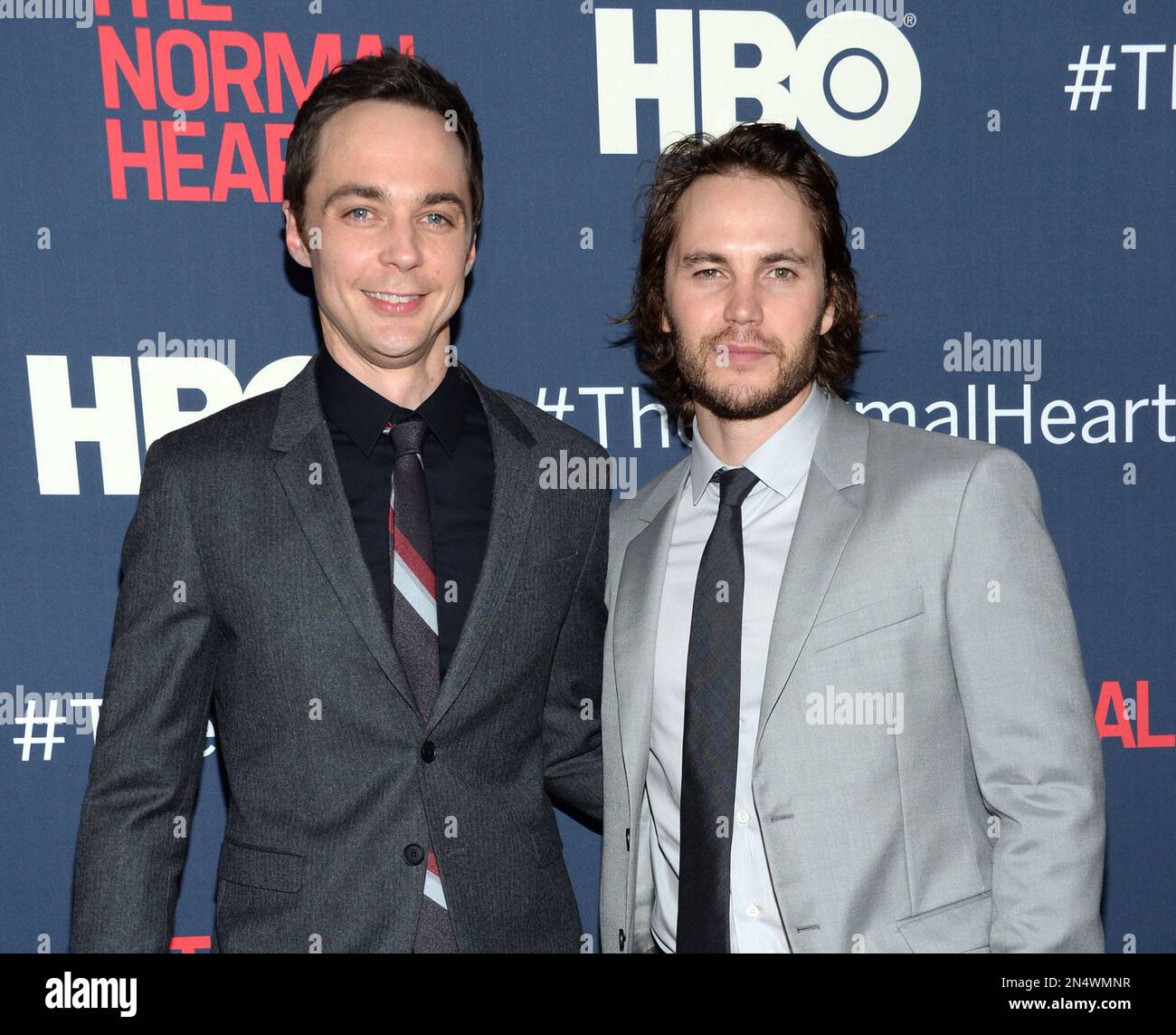 Jim Parsons, left, and Taylor Kitsch arrive at the NY Premiere of "The ...