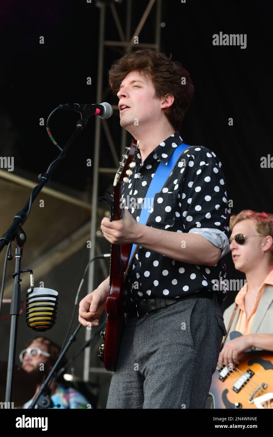Ian O'Neil with Deer Tick performing at the Shaky Knees Music Festival ...