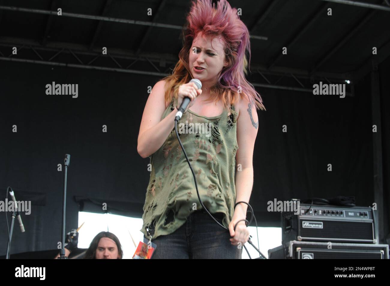 Alex Kandel with Sleeper Agent performing at the Shaky Knees Music ...
