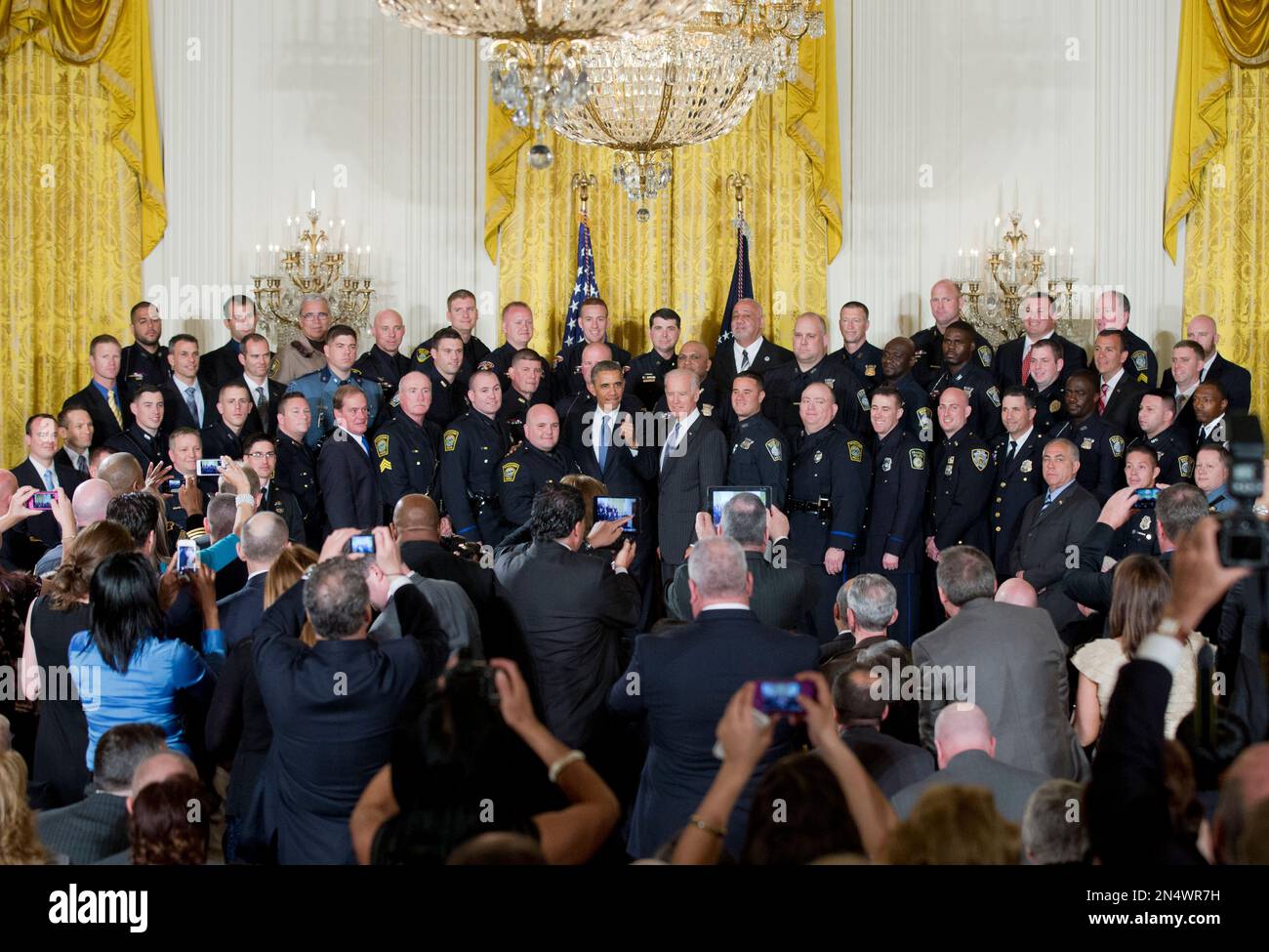 President Barack Obama, center left, and Vice President Joe Biden, left ...