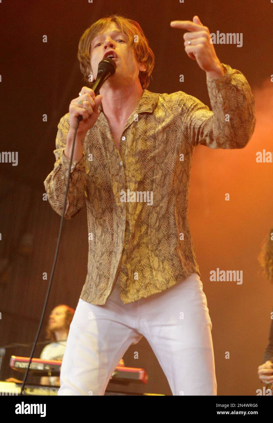 Matthew Shultz of the band Cage the Elephant performs in concert during ...