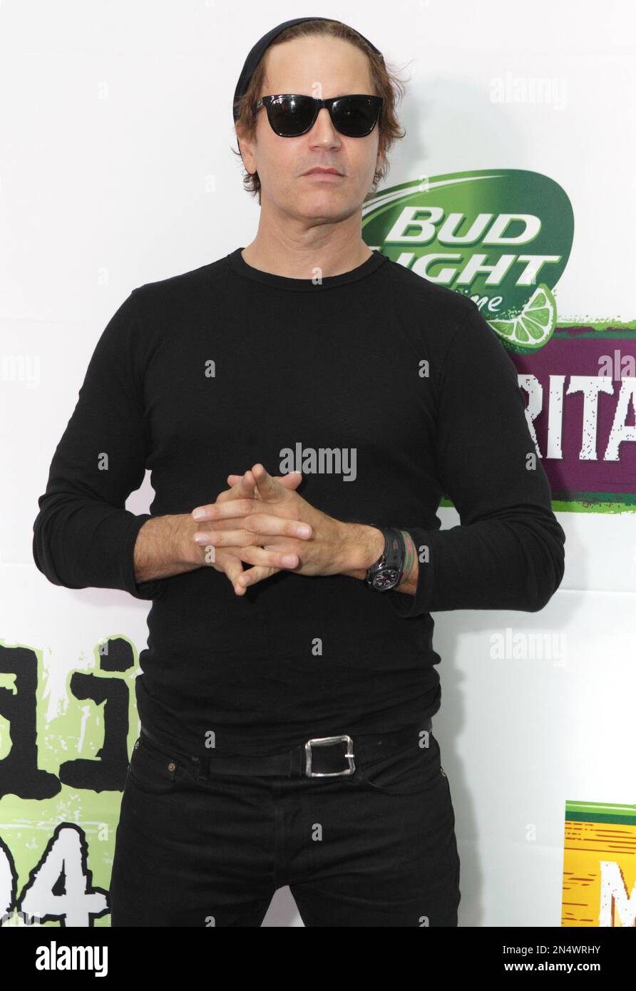 Stephan Jenkins of the band Third Eye Blind poses for photographers ...