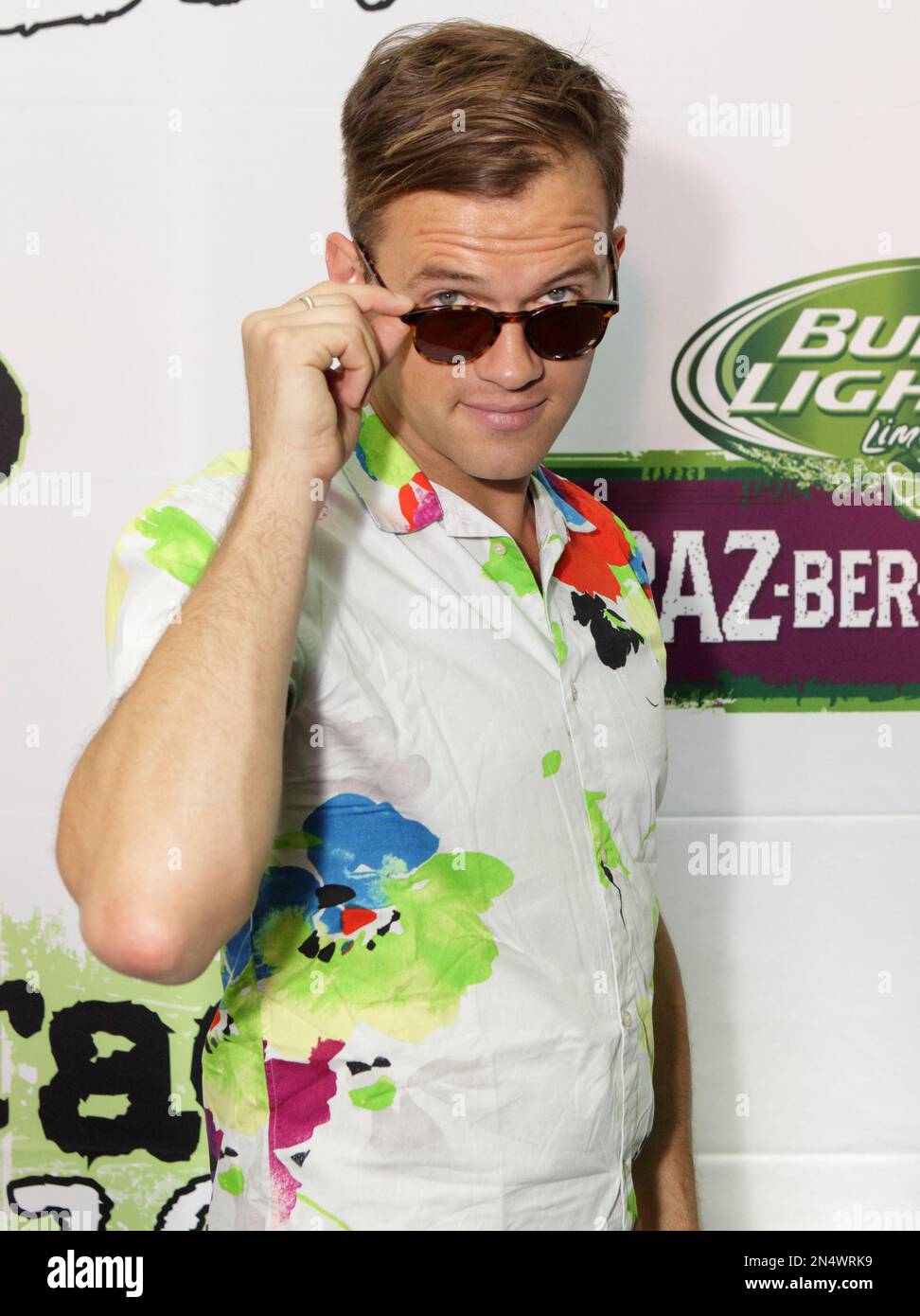 Jean-Philip Grobler of the band St. Lucia poses for photographers ...