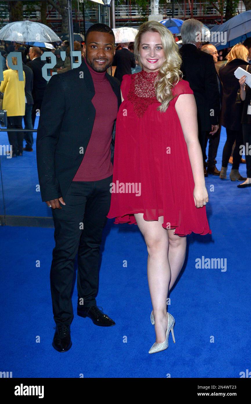 Jonathan JB Gill from JLS and wife Chloe Tangney pose for photographers ...