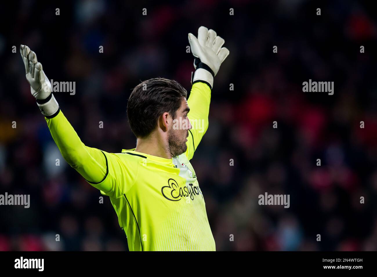 EINDHOVEN - FC Emmen goalkeeper Mickey van der Hart during the round of ...