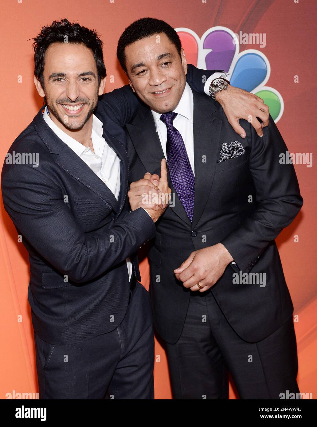 Actors Amir Arison, left, and Harry Lennix from "The Blacklist" attend ...