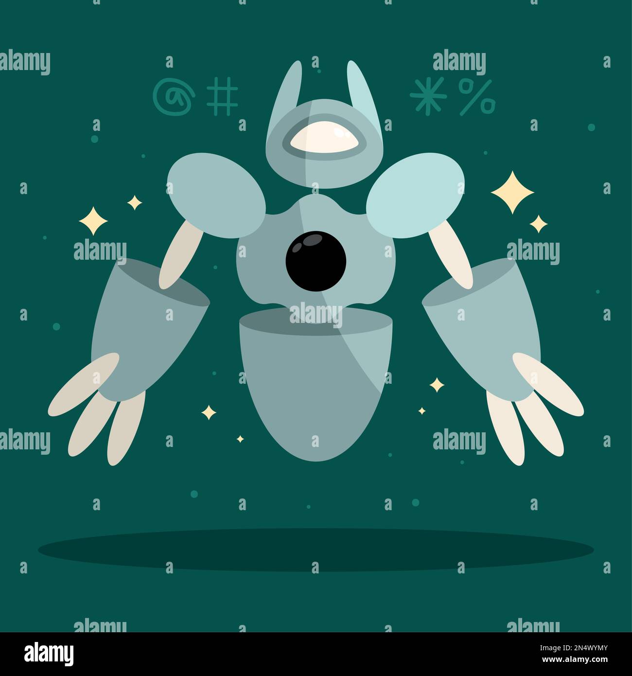 robot futuristic without legs character Stock Vector Image & Art - Alamy