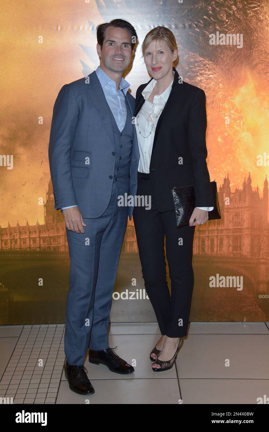 Jimmy Carr and Karoline Copping pose for photographers during the UK ...