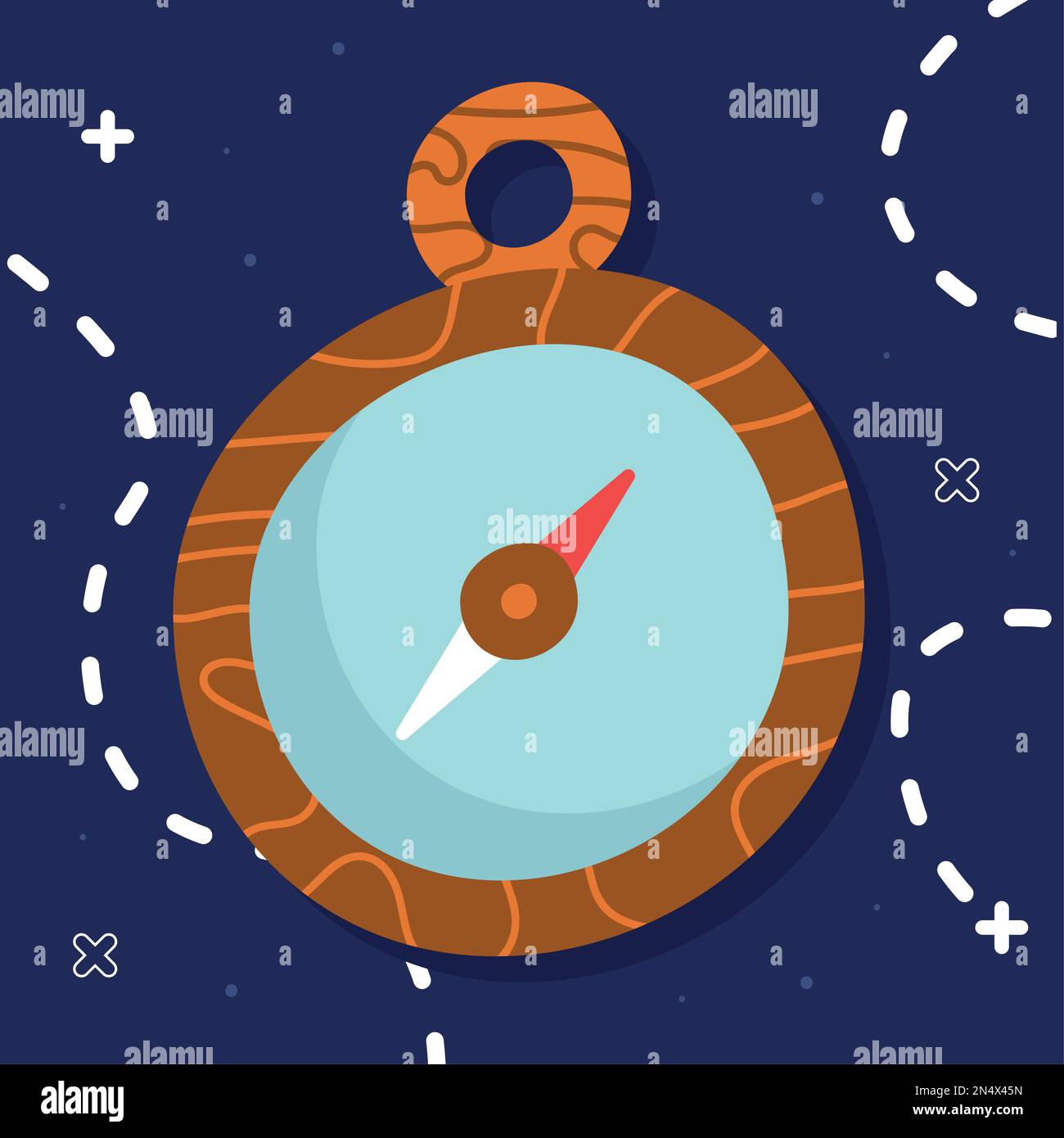 compass guide device in poster Stock Vector Image & Art - Alamy