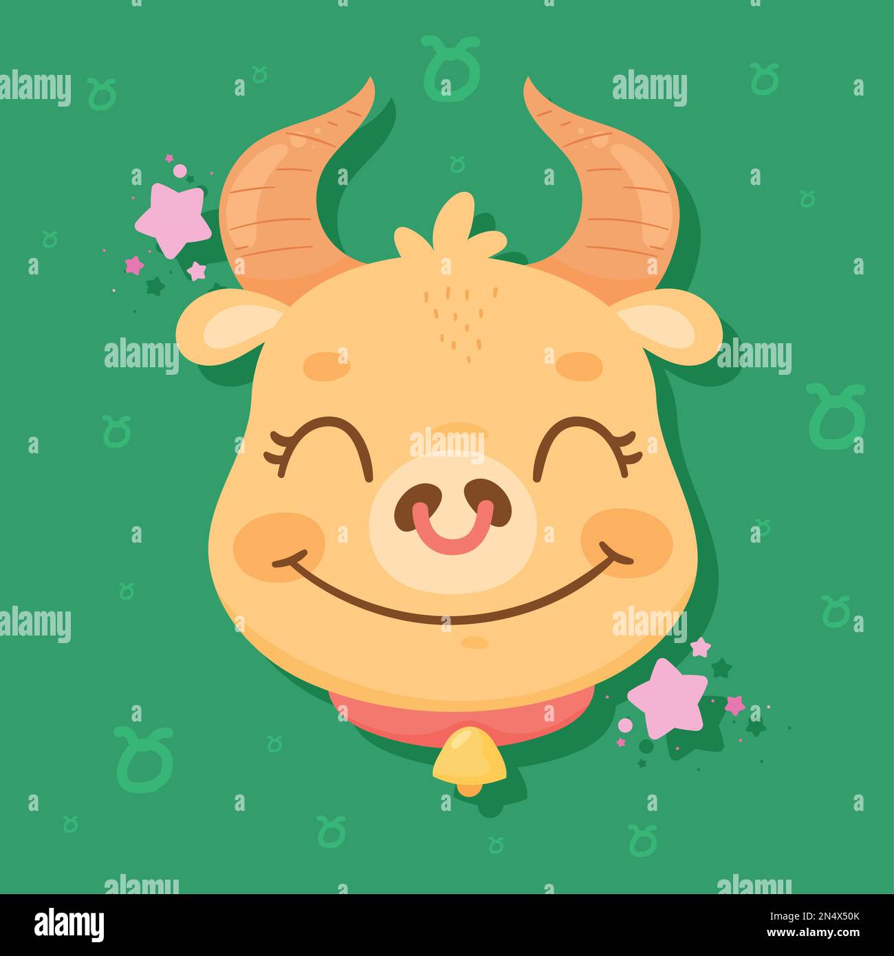 taurus zodiac sign cute icon Stock Vector Image & Art - Alamy
