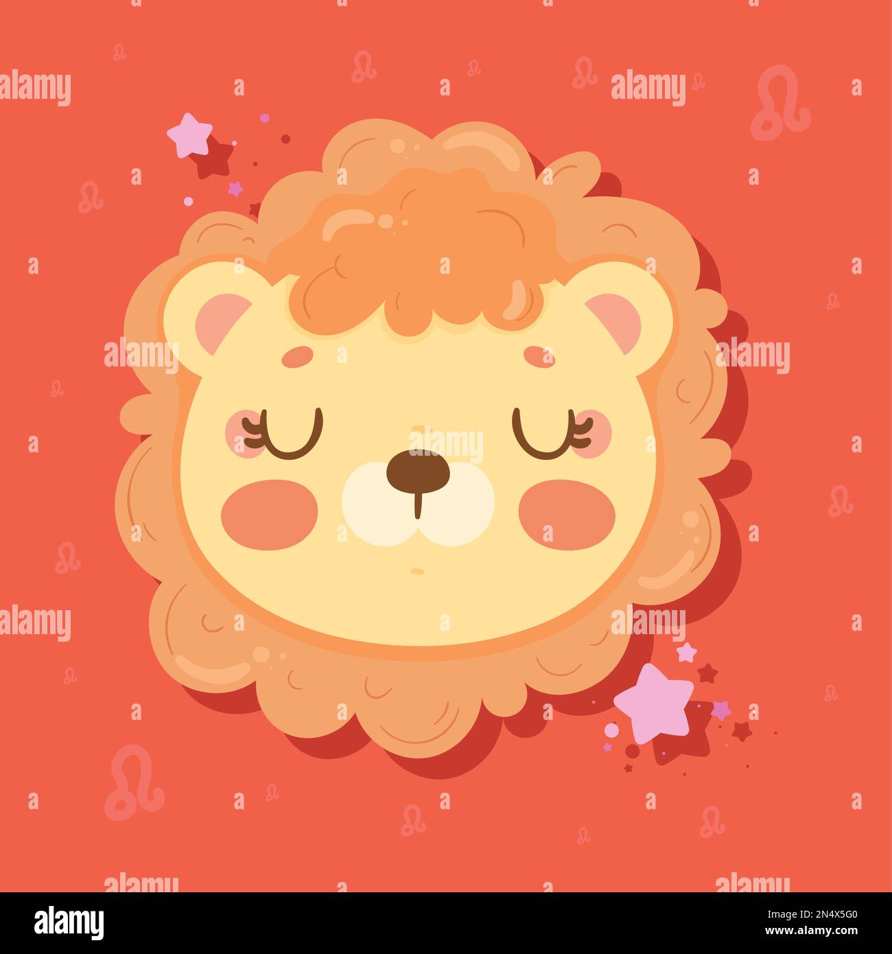 leo zodiac sign cute icon Stock Vector Image & Art - Alamy