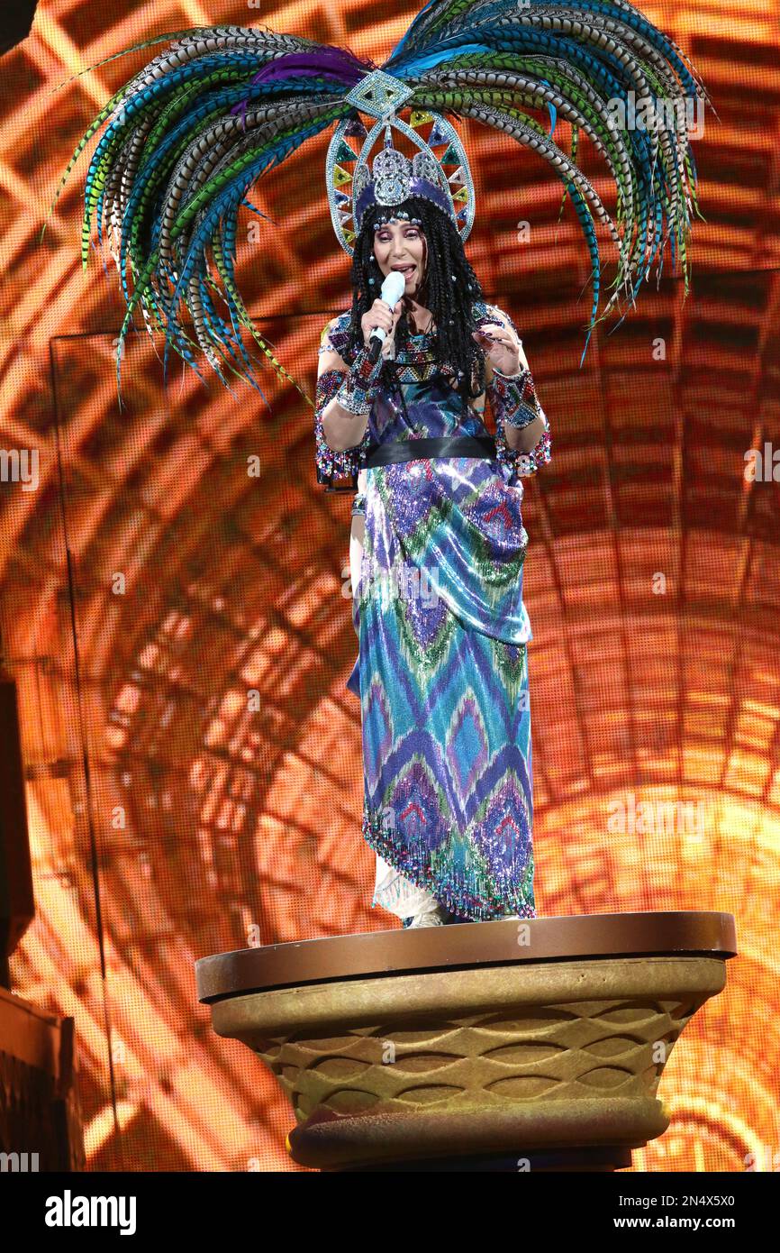 Singer Cher performs at the Barclays Center on Friday, May 9, 2014 in ...