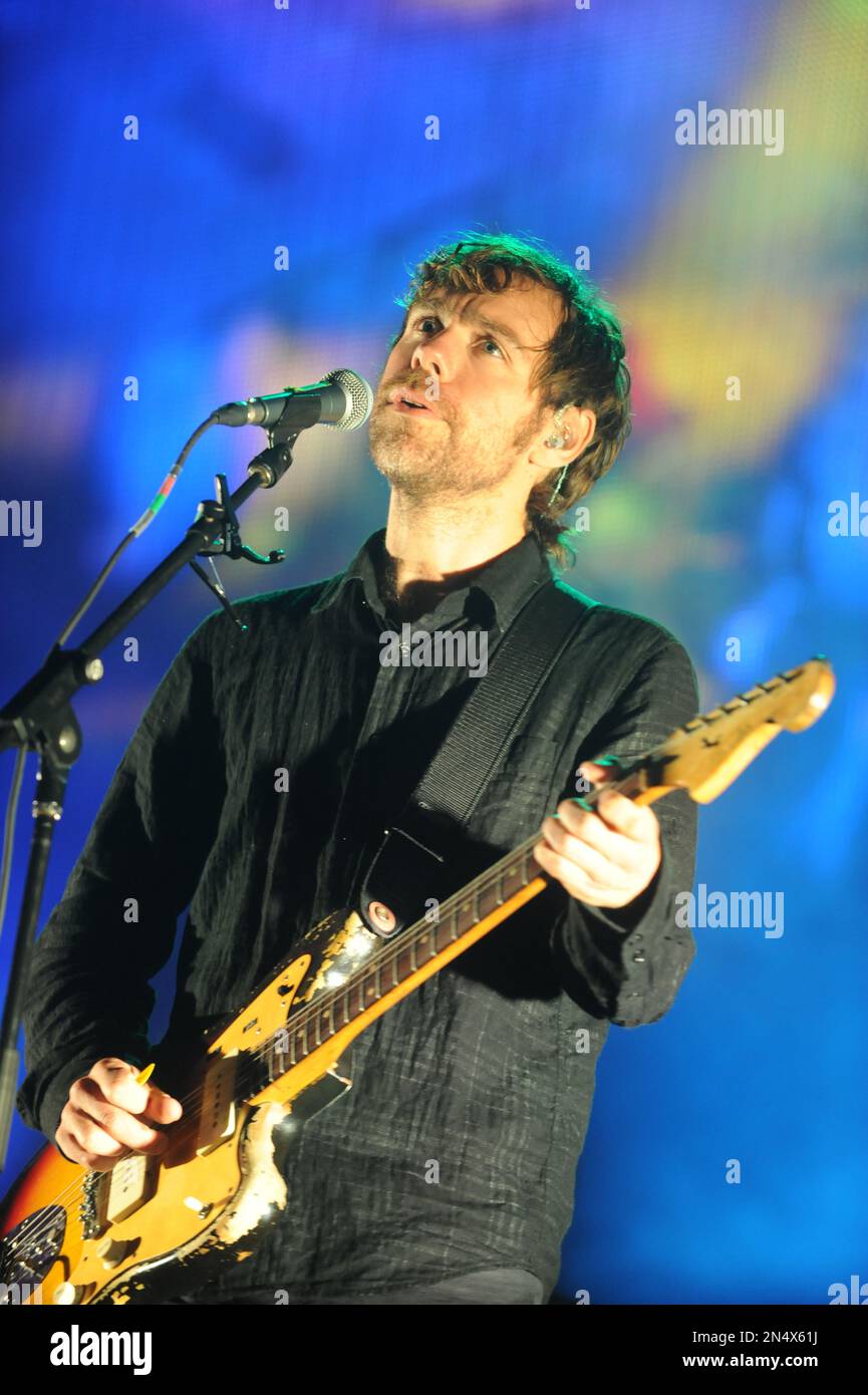 Aaron Dessner with The National performing at the Shaky Knees Music ...