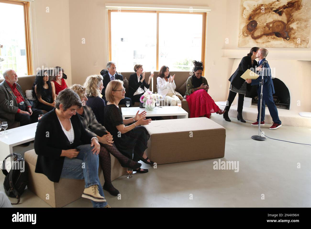 Connie Butler, senior curator of the Hammer Museum, second from right ...