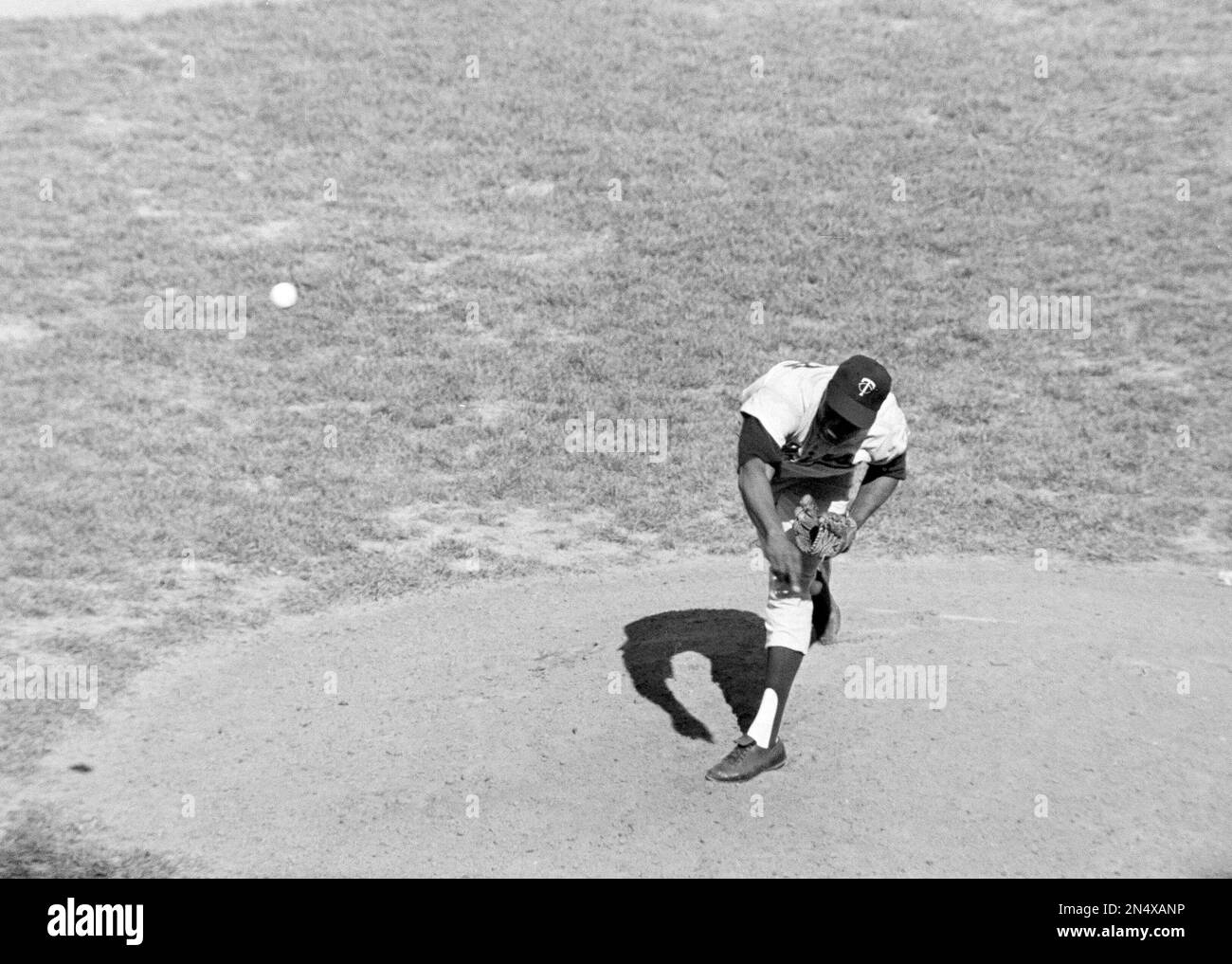 Jim Grant, right hander of the Minnesota Twins is shown in action ...