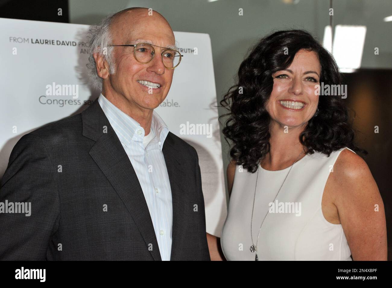 Larry David, left, and Laurie David arrive at the LA Premiere of "Fed ...