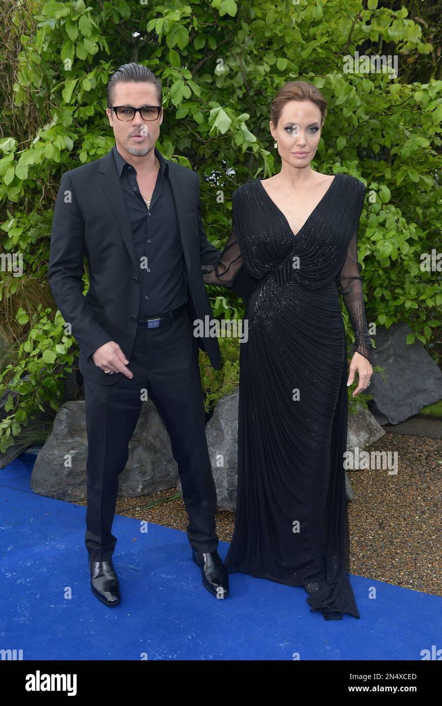 American Actor Brad Pitt and wife American Actress Angelina Jolie seen ...