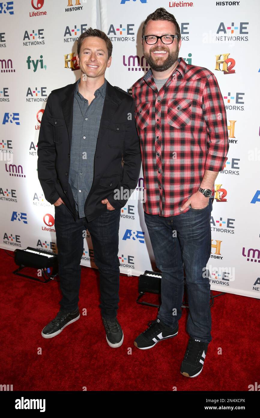From left, Tanner Foust and Rutledge Wood attend the A+E Networks 2014 ...