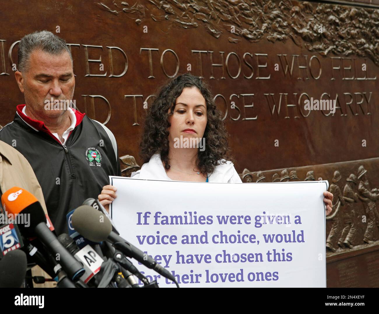 Retired New York Deputy Fire Chief Jim Riches, left, whose son was ...