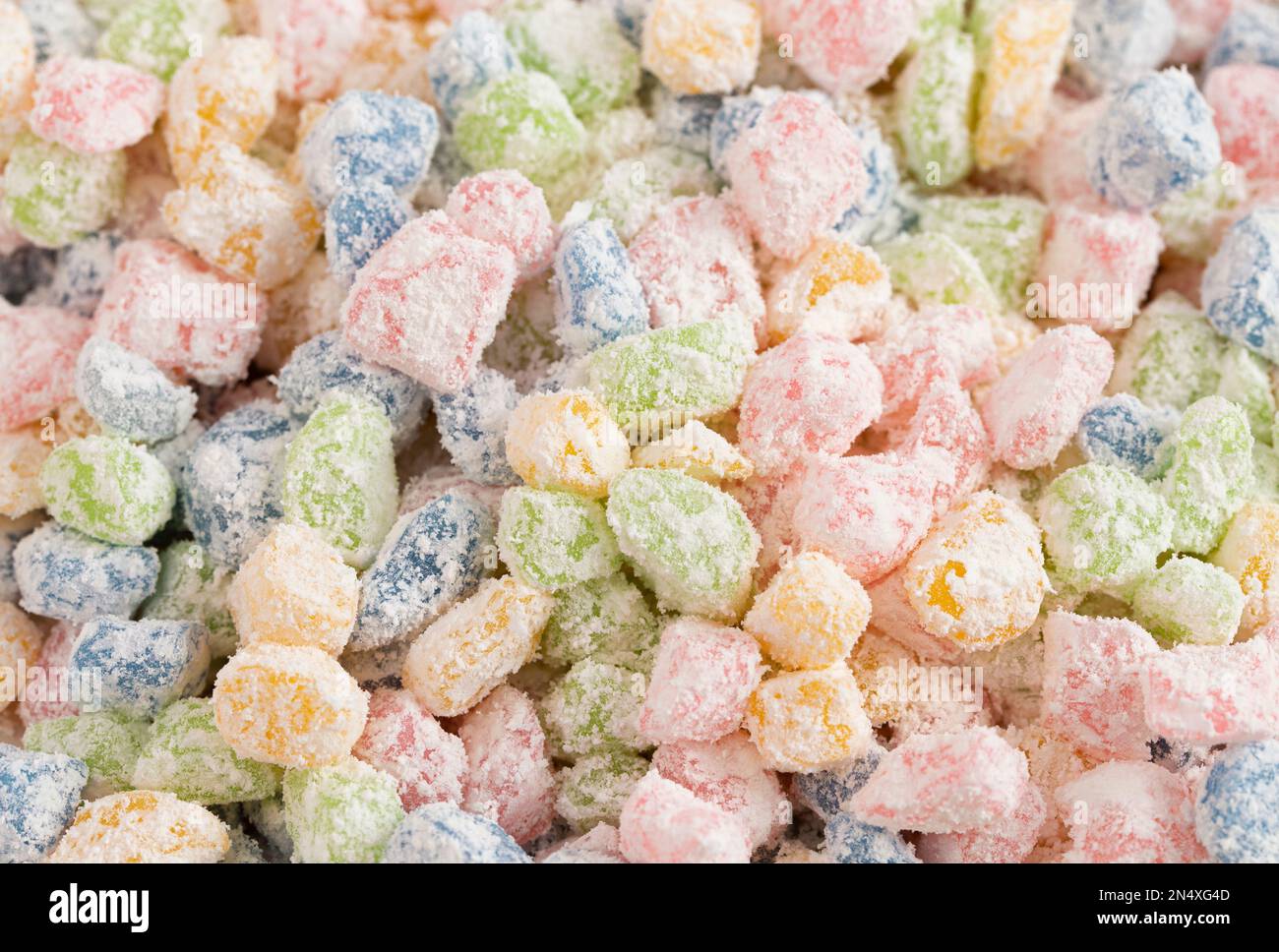 Backgorund of Mini Mochi Rice Cake Candies Stock Photo - Alamy