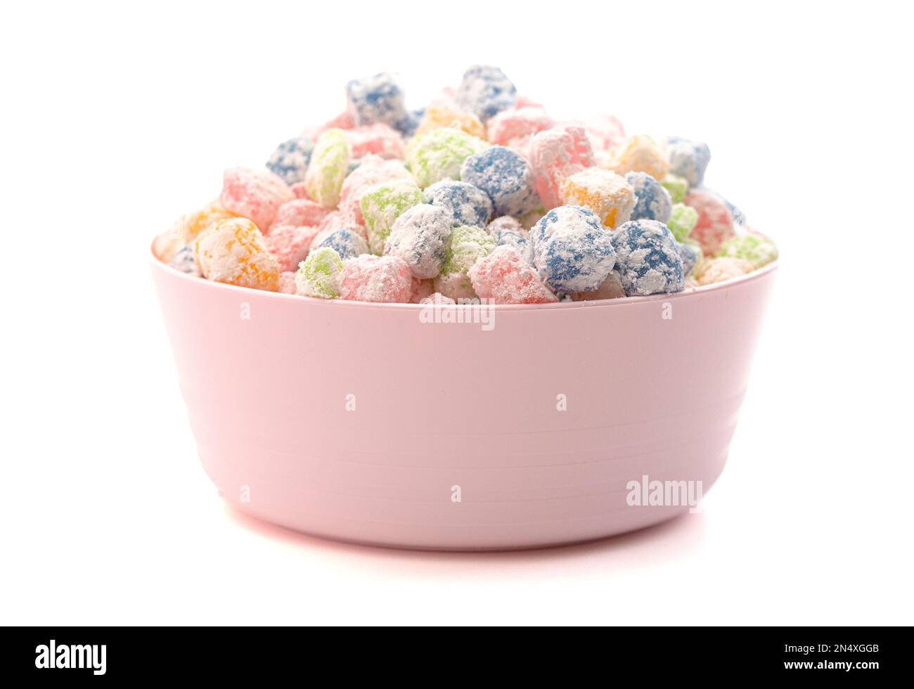 Rainbow Mini Mochi Rice Cake Candies Isolated on a White Background ...