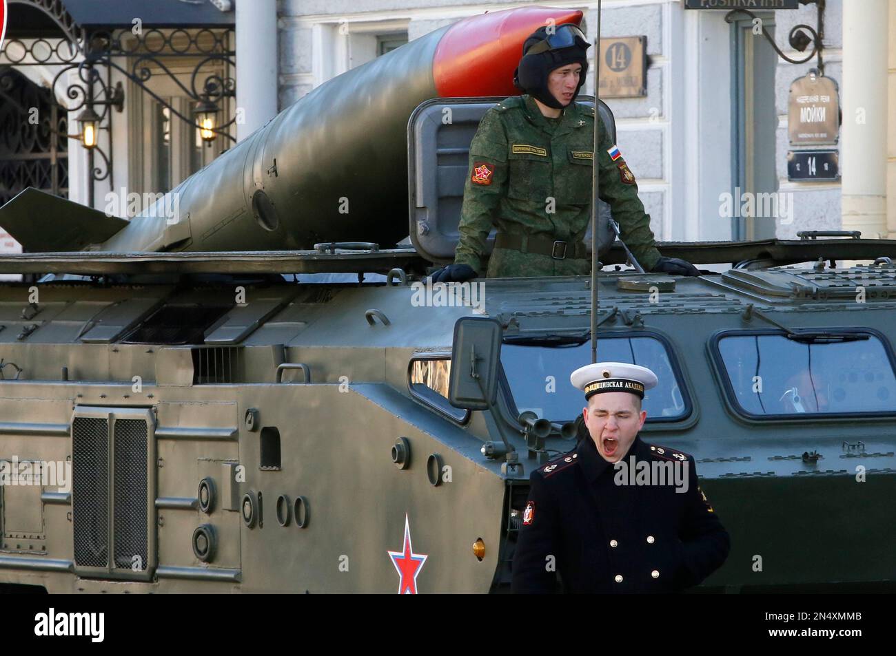 A tactical missile launcher 'Tochka' travels to take part in a ...