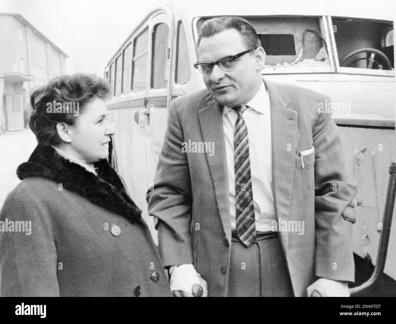 Hans Weidner, 40, owner of the bus in which he, his wife, left, and six ...
