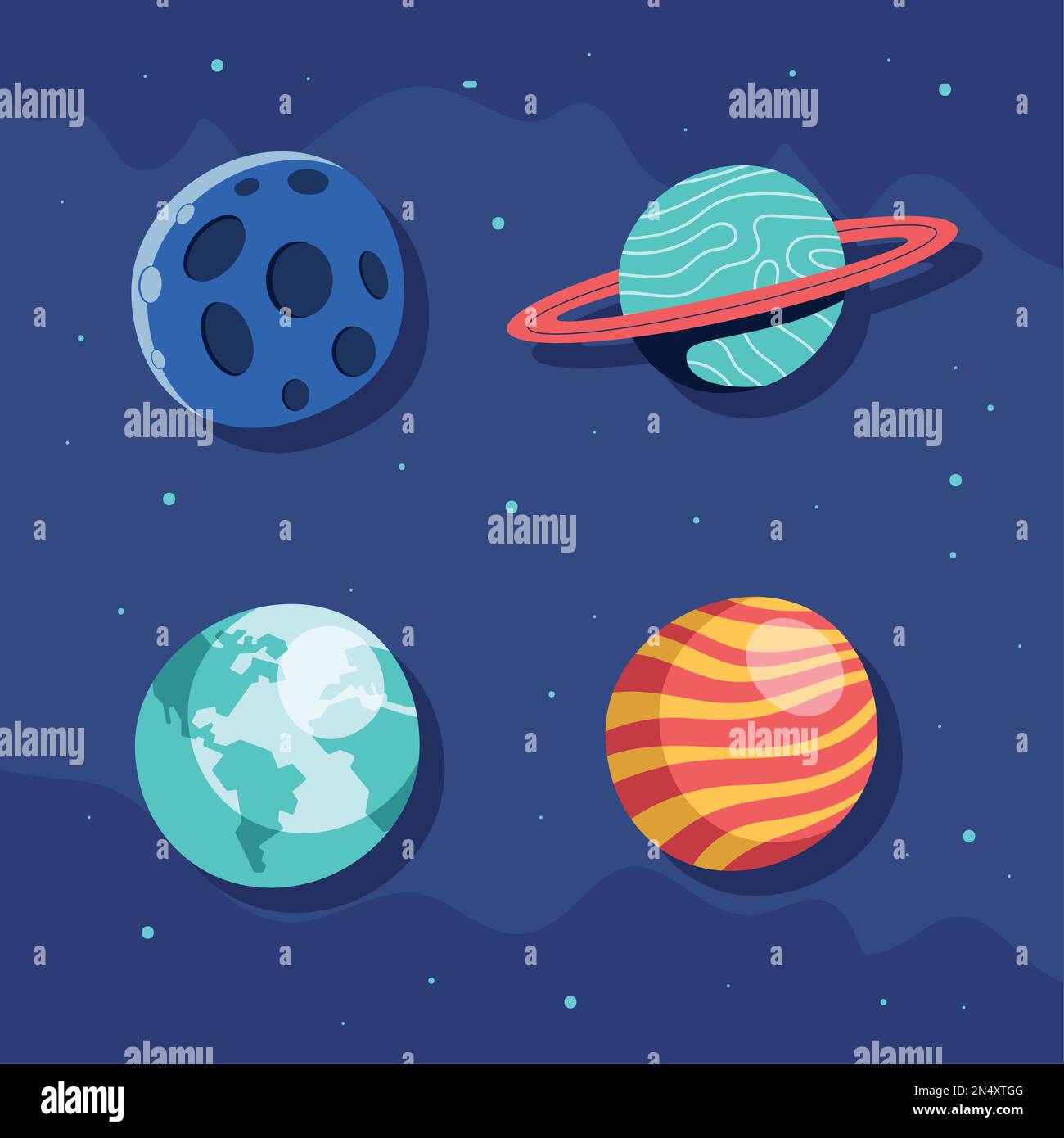four space outer planets icons Stock Vector Image & Art - Alamy