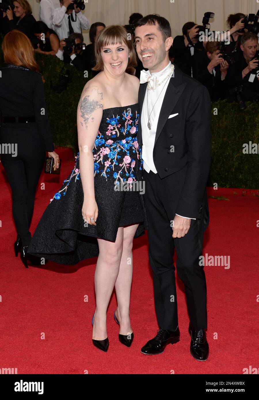 Lena Dunham, left, and Giambattista Valli attend The Metropolitan ...