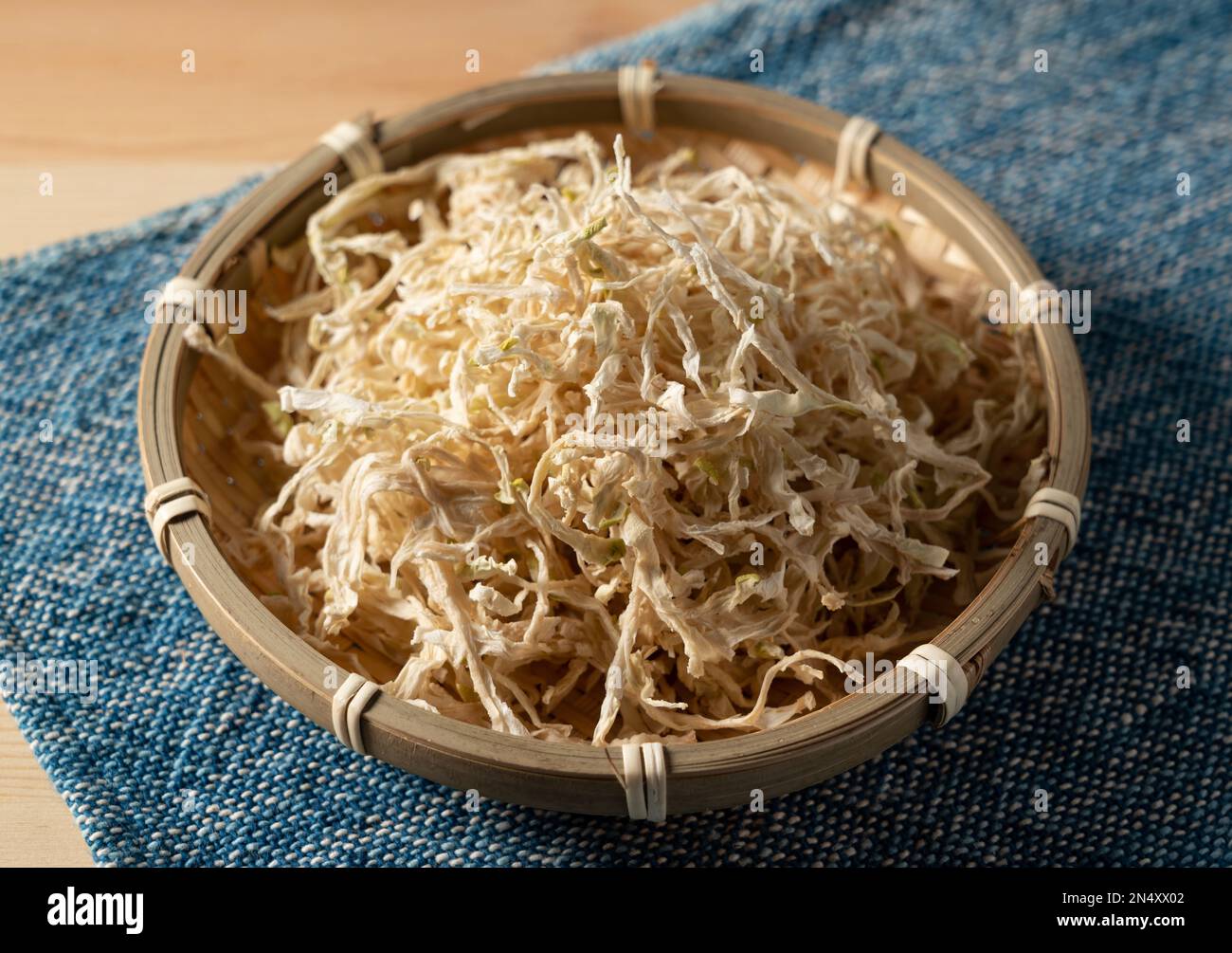 Kiriboshi Daikon on the table. Kiriboshi Daikon is a Japanese food ...