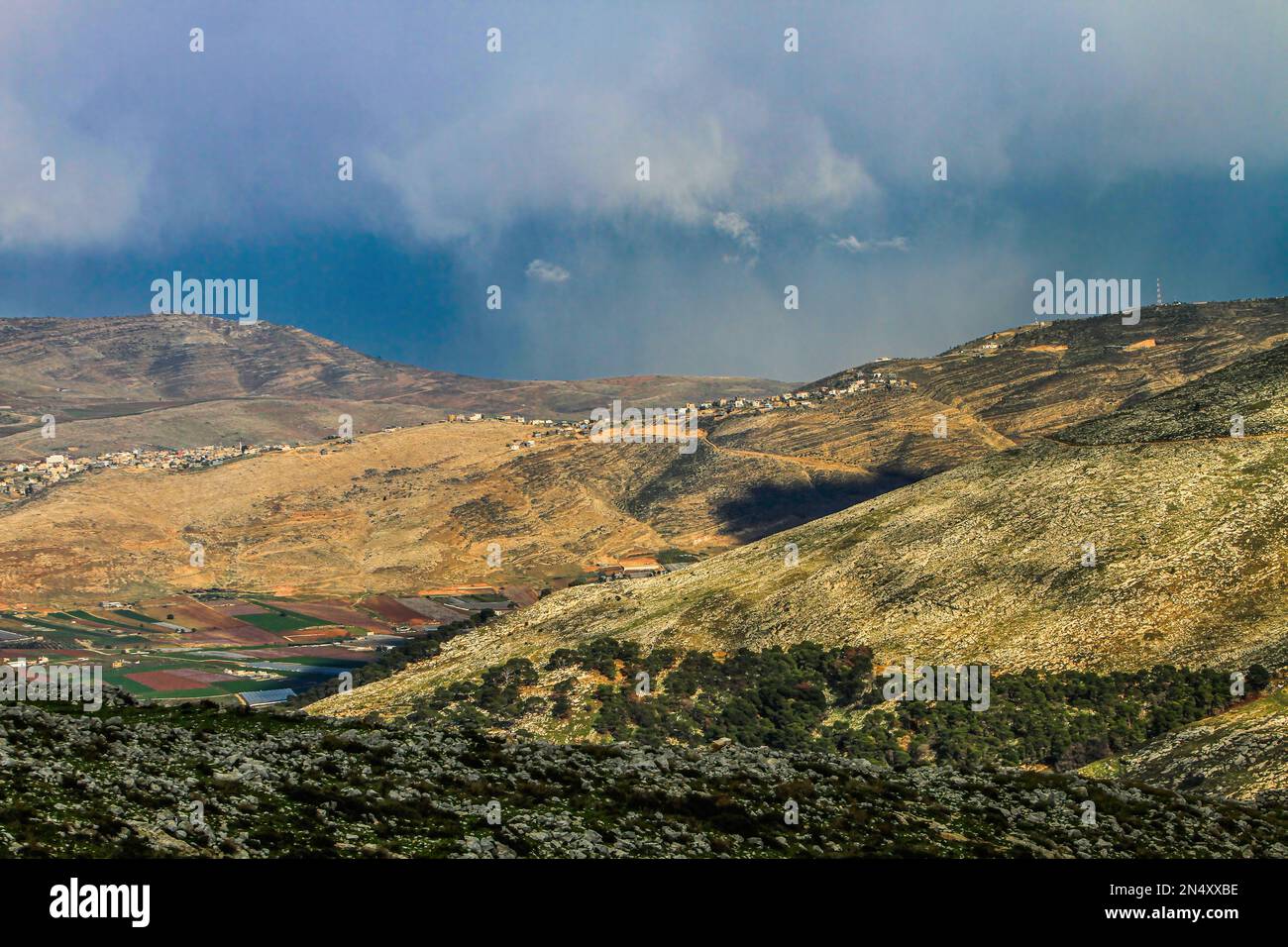 Nablus, Palestine. 08th Feb, 2023. A general view of the mountains and ...