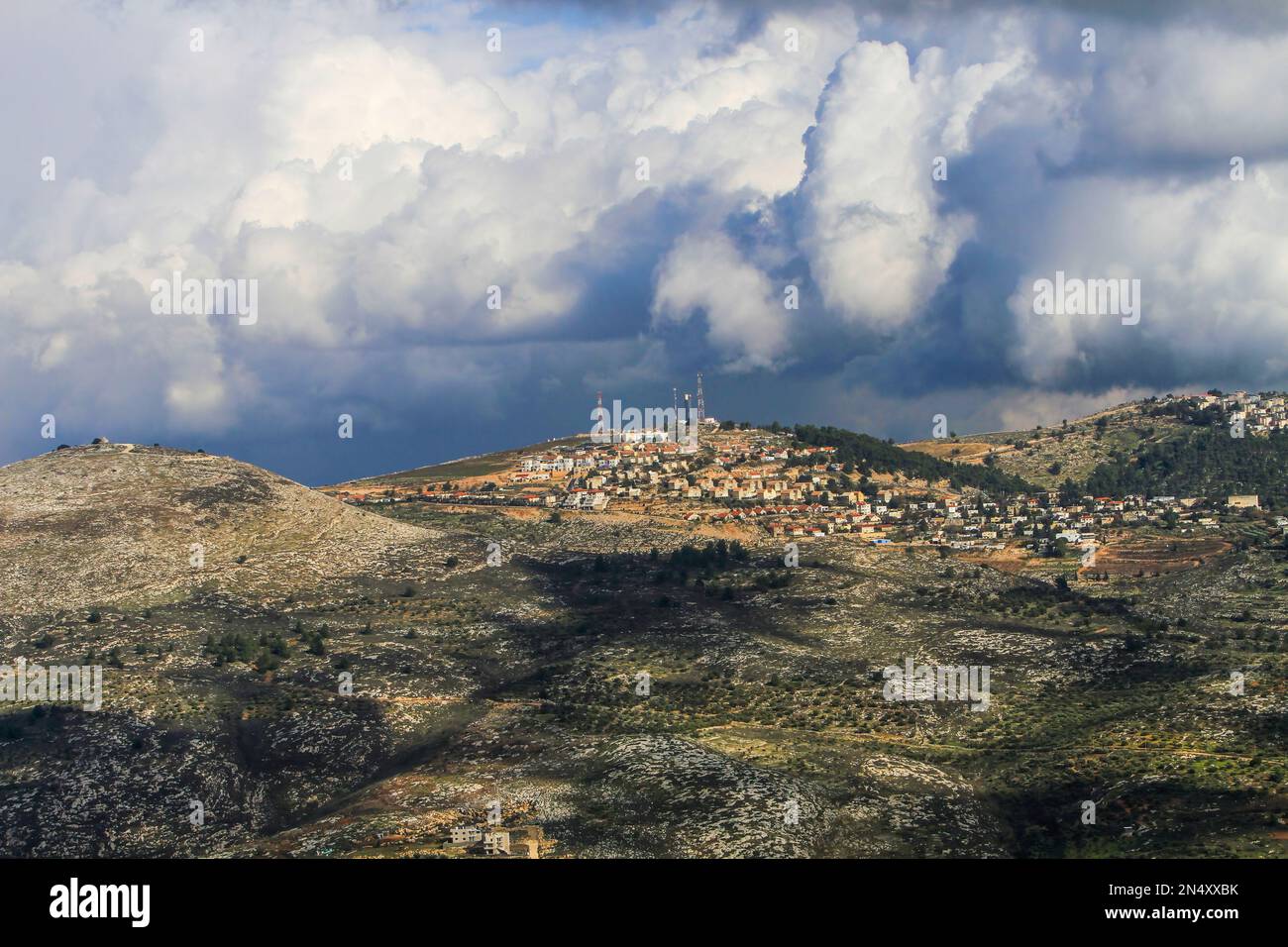 Nablus, Palestine. 08th Feb, 2023. A general view of the Jewish ...