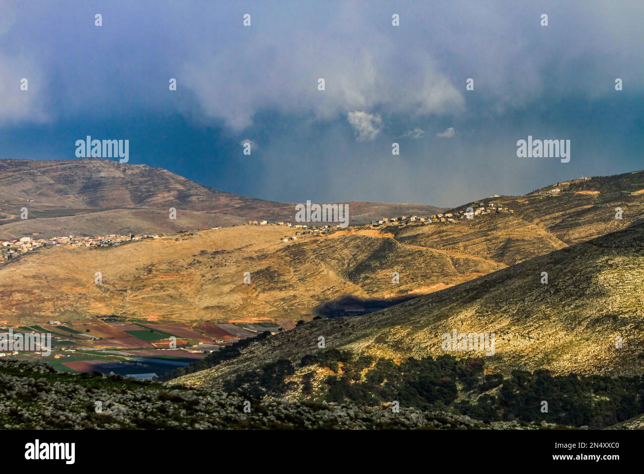 Nablus, Palestine. 08th Feb, 2023. A general view of the mountains and ...