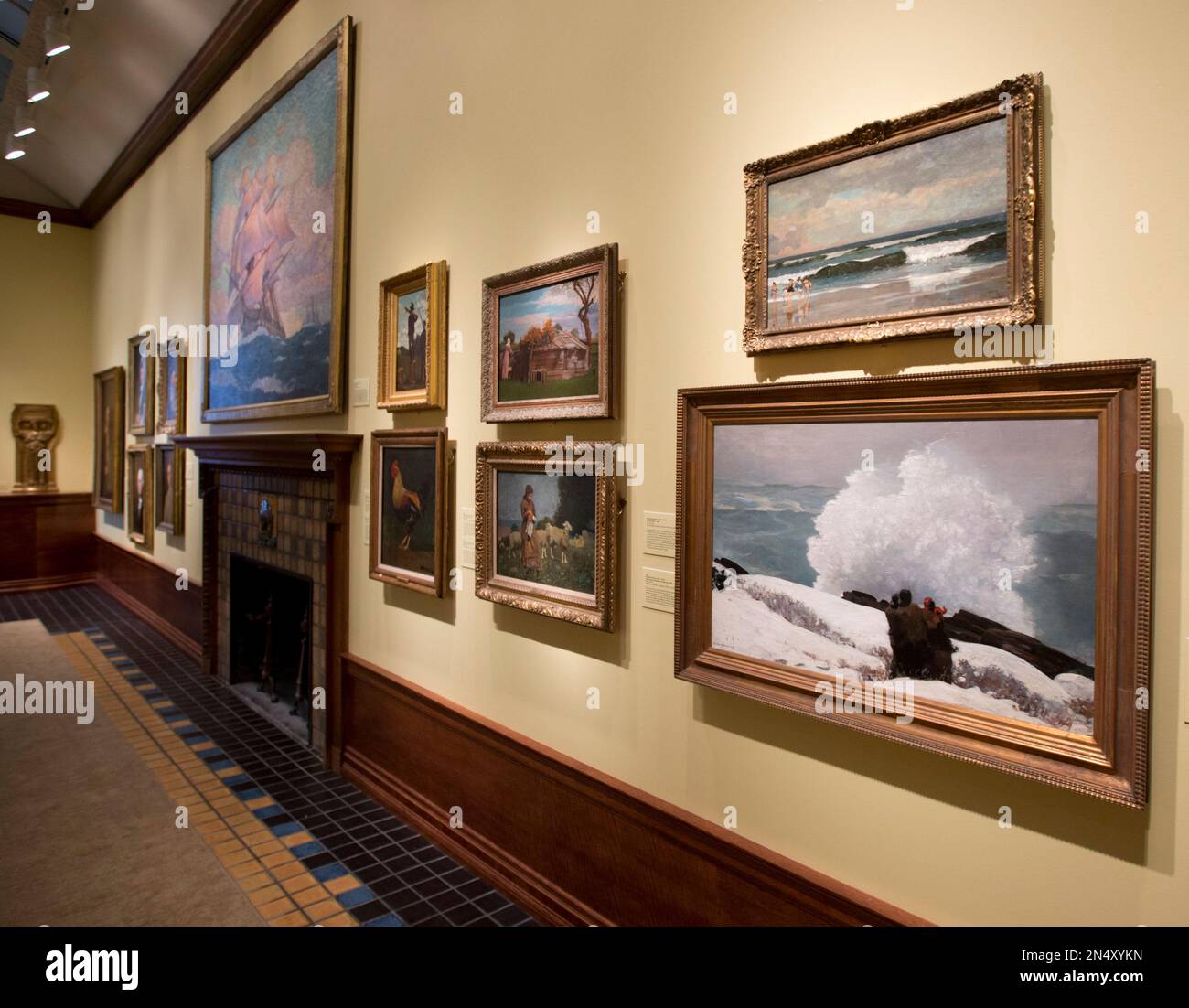 This May 2, 2014 photo shows paintings by artist Winslow Homer mounted in the Arkell Museum in ...