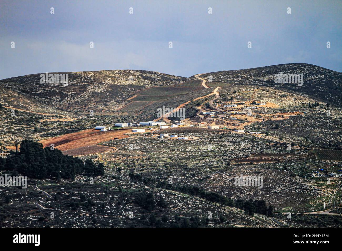 Nablus, Palestine. 08th Feb, 2023. A general view of the new buildings ...