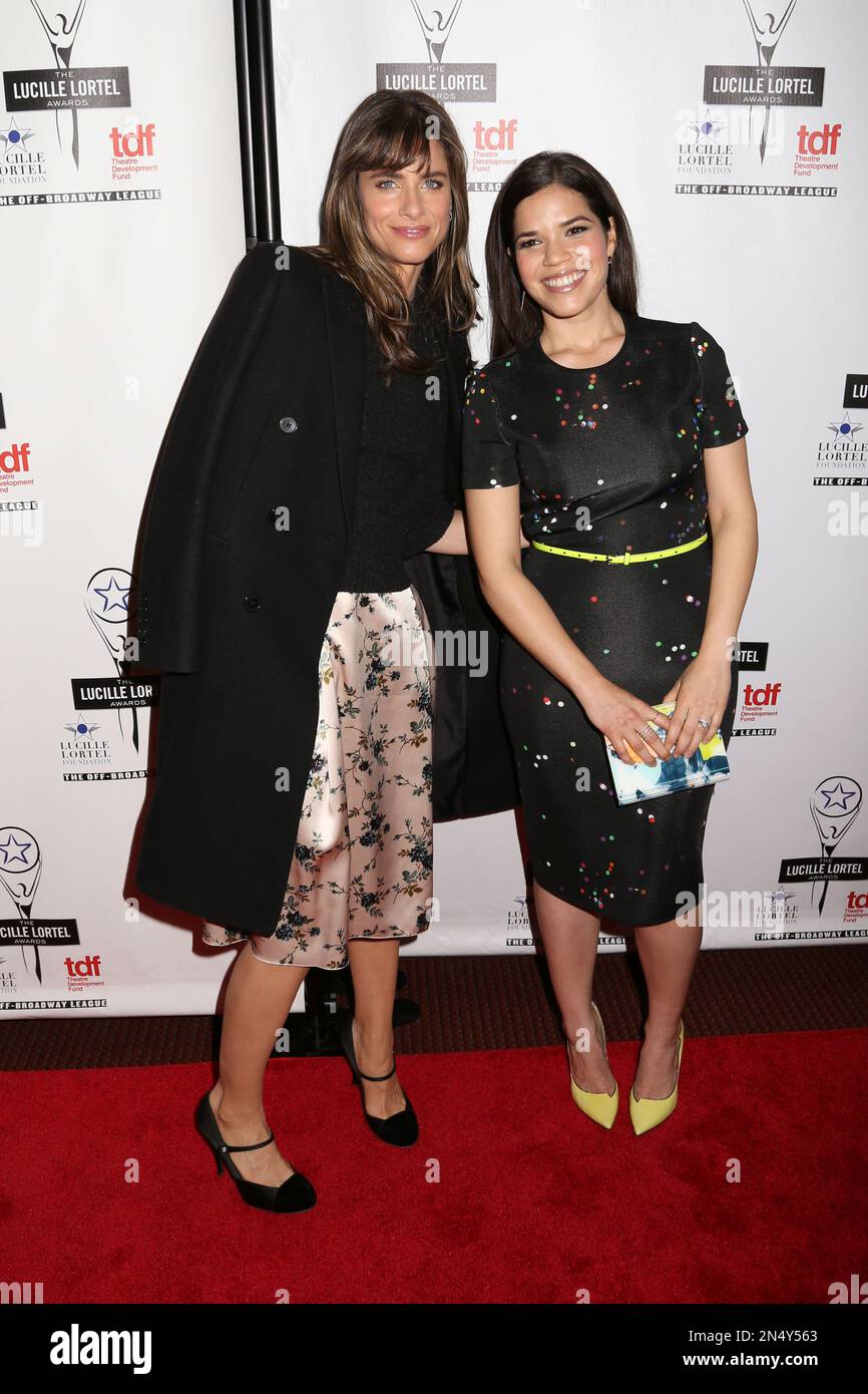 Amanda Peet and America Ferrera attend the 29th Annual Lucille Lortel ...