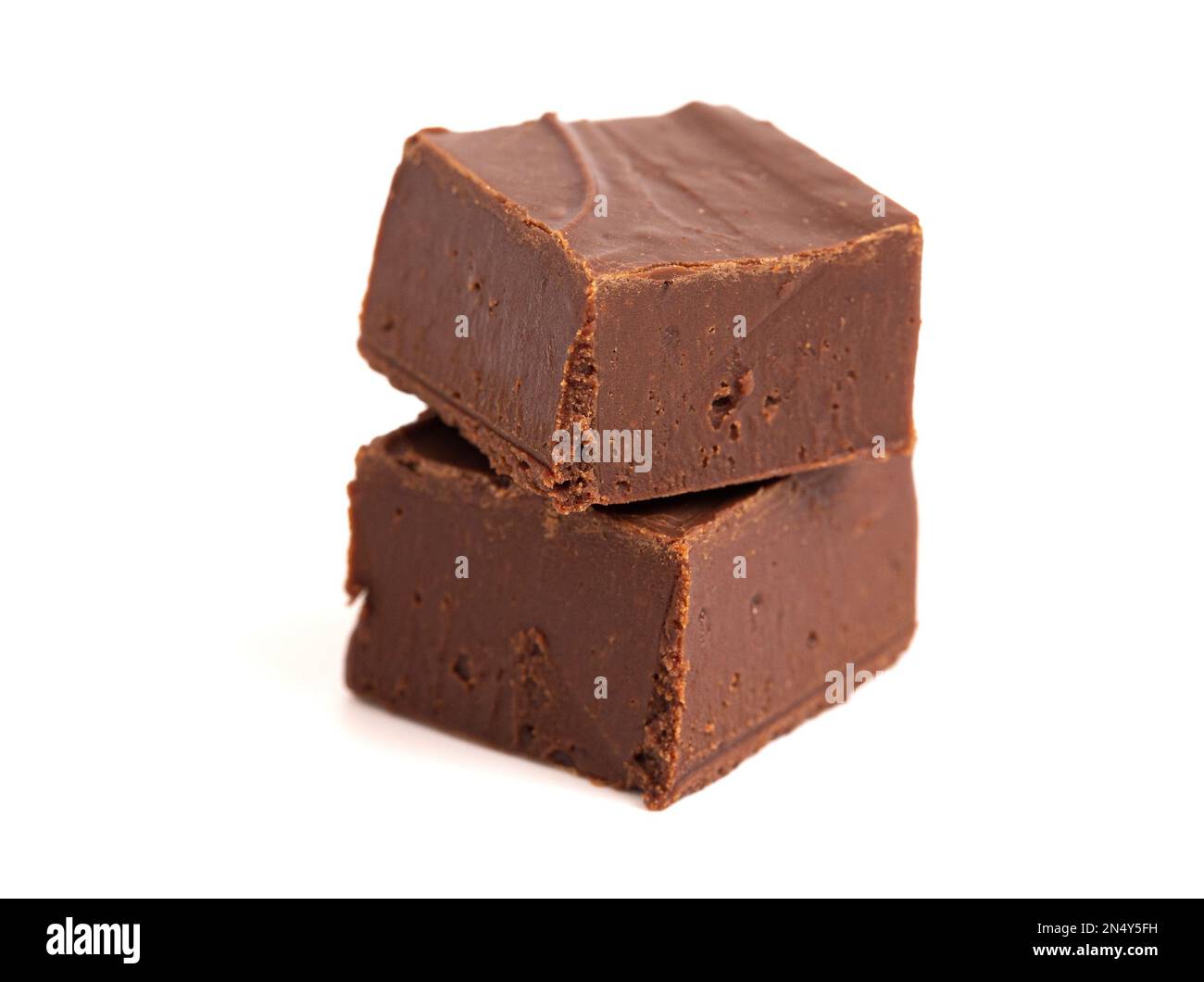 Pieces of Plain Chocolate Fudge in 1 Inch Cubes Stock Photo - Alamy