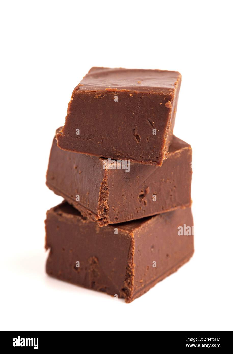 Pieces of Plain Chocolate Fudge in 1 Inch Cubes Stock Photo - Alamy