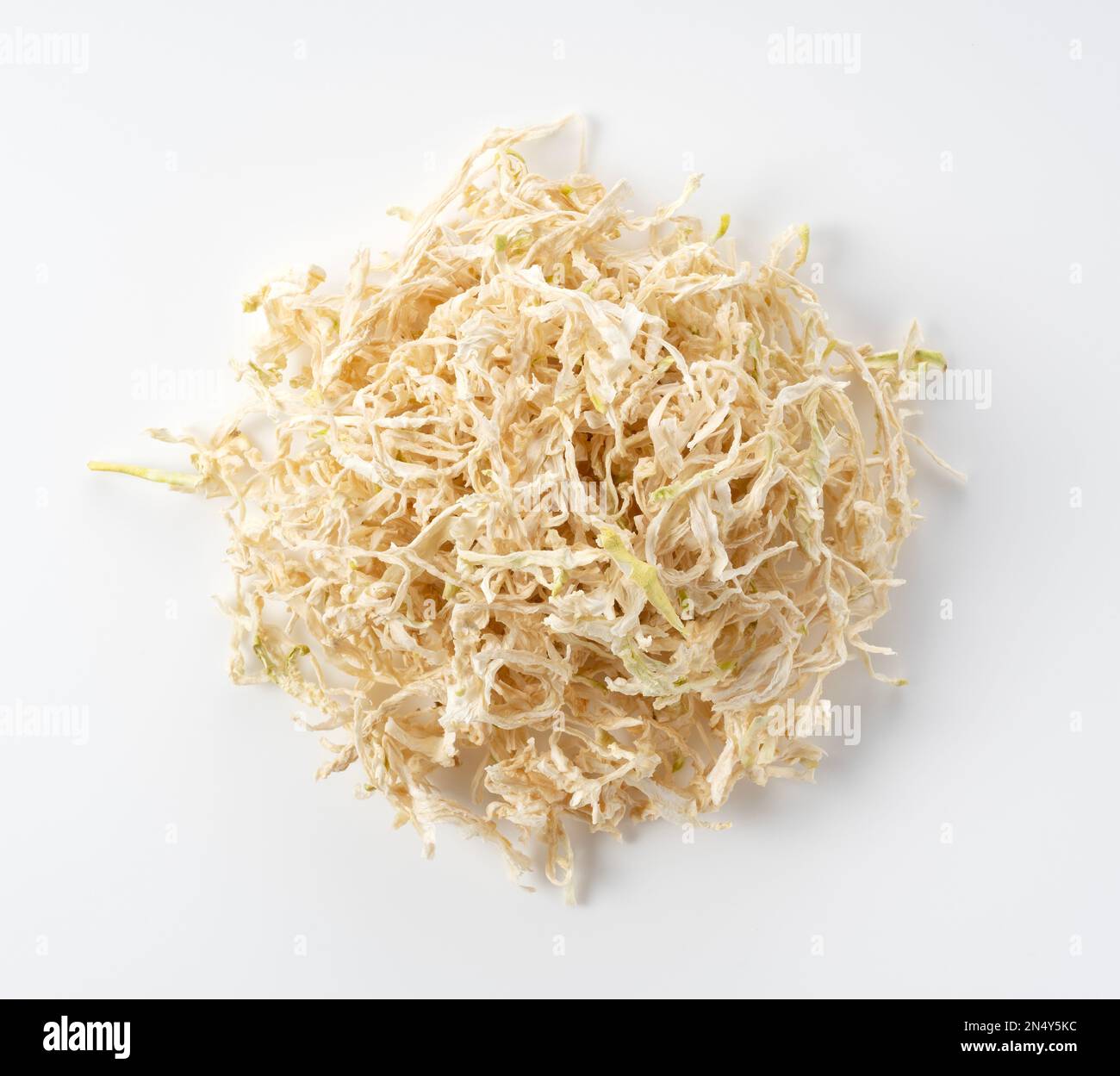 Dried Kiriboshi Daikon placed on a white background. Kiriboshi-daikon ...