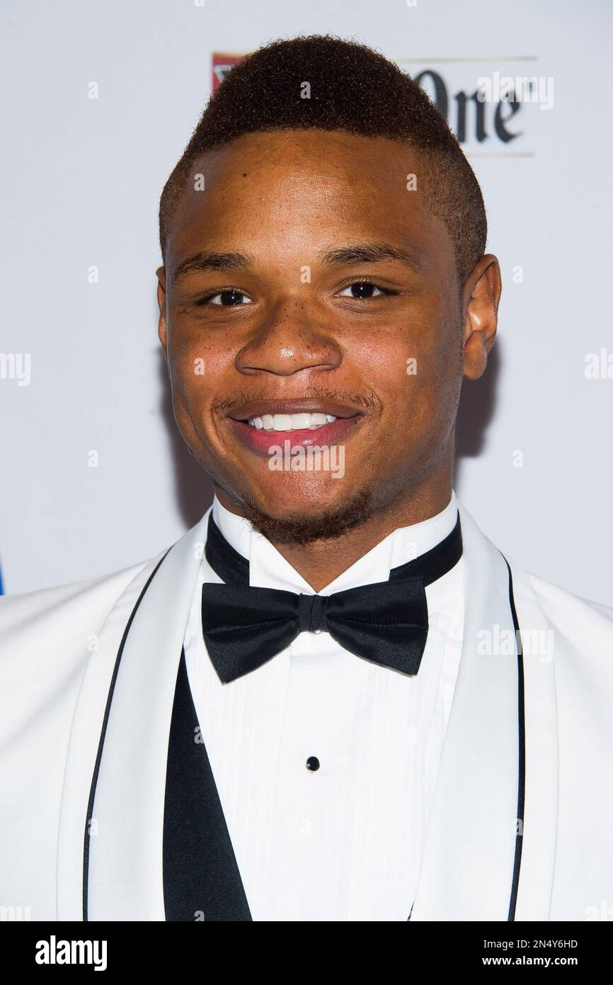 Derrick Gordon attends the GLAAD Media Awards on Saturday, May 3, 2014 ...