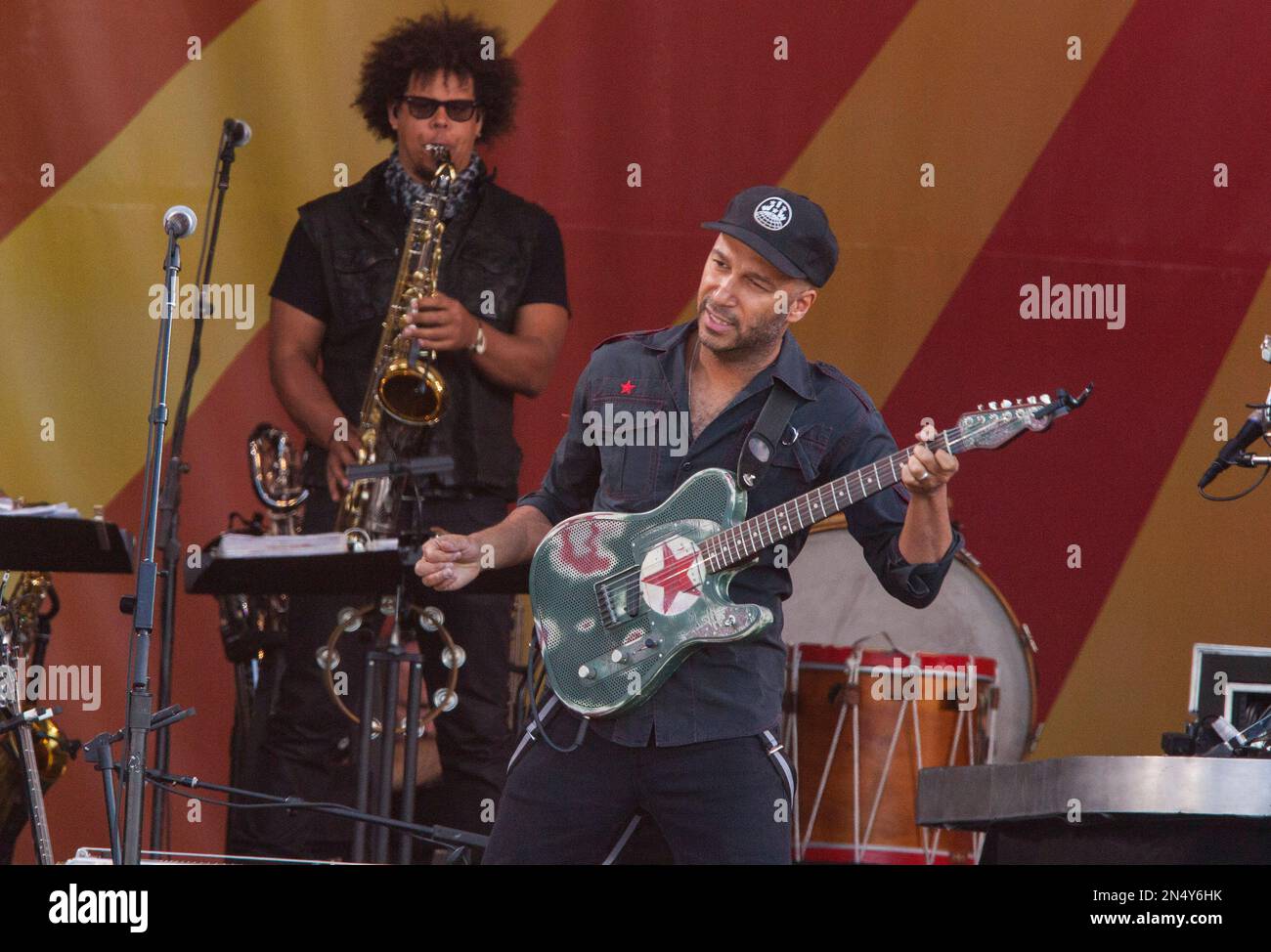 Tom Morello performs with Bruce Springsteen and the E Street Band at ...