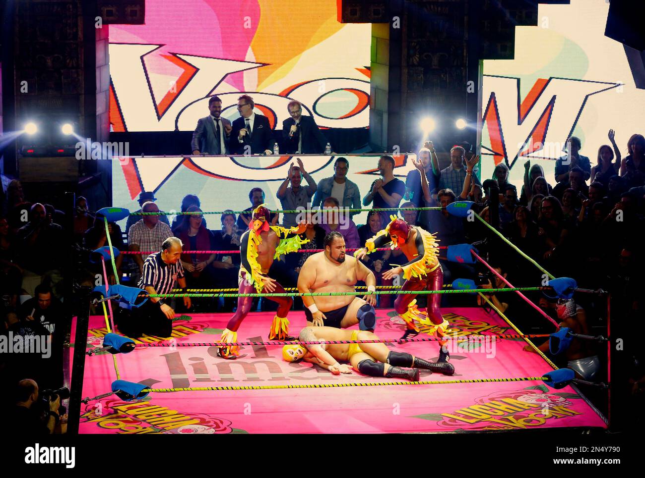 In this Wednesday, Feb. 12, 2014 photo, The Crazy Chickens perform in ...