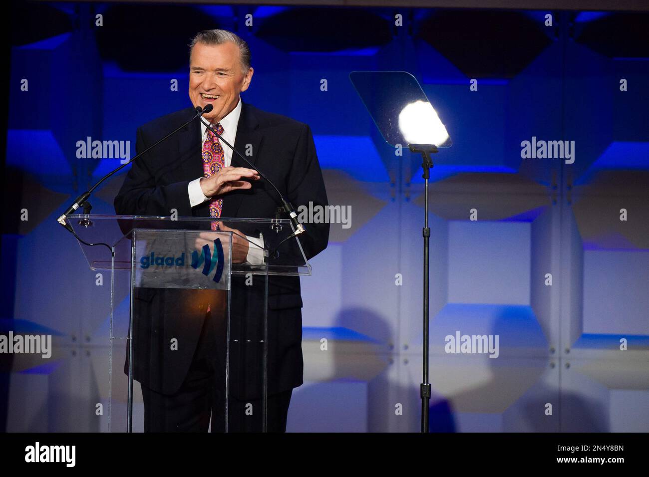 David Mixner appears on stage at the GLAAD Media Awards on Saturday ...