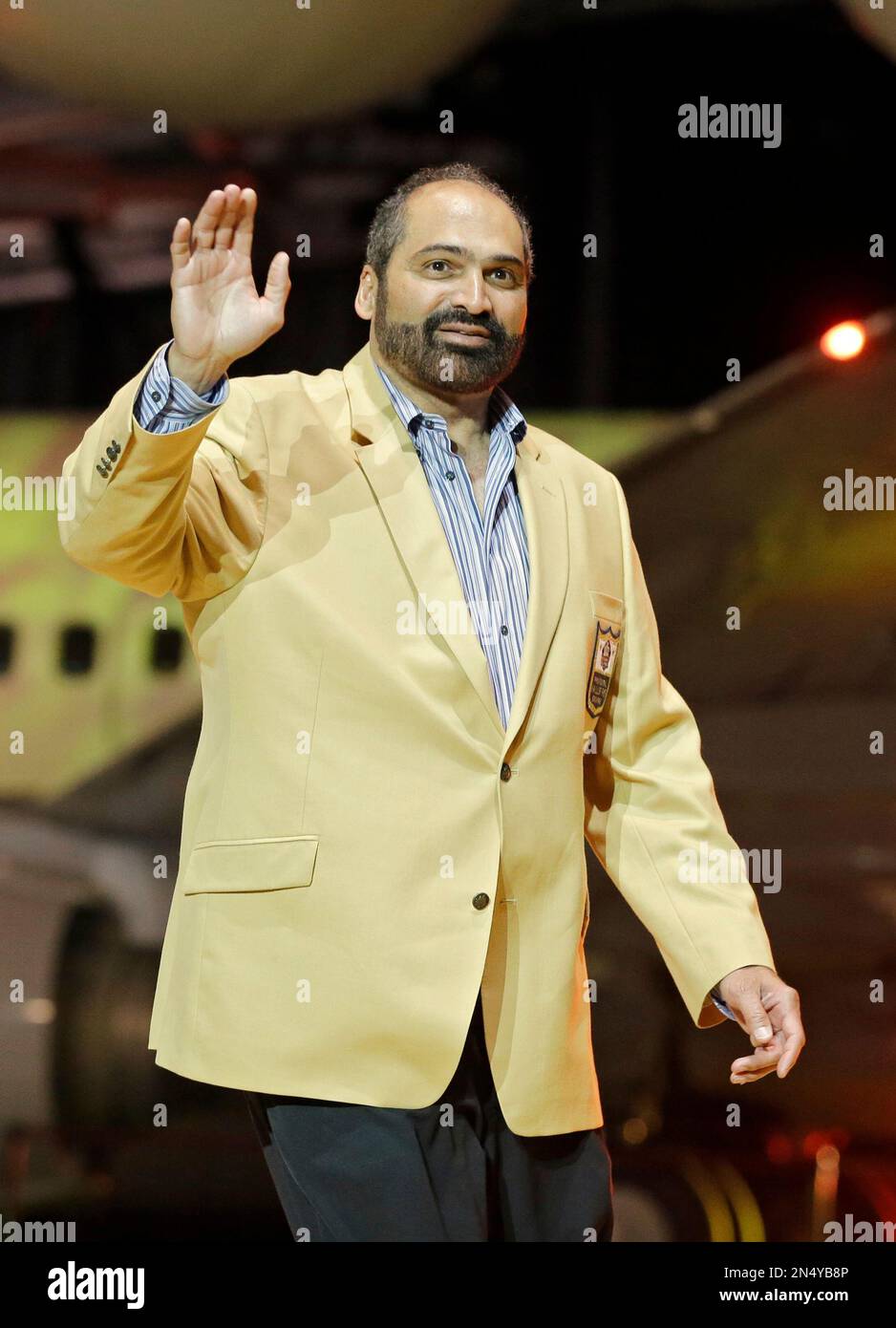 Franco Harris is introduced before the inaugural Pro Football Hall of ...