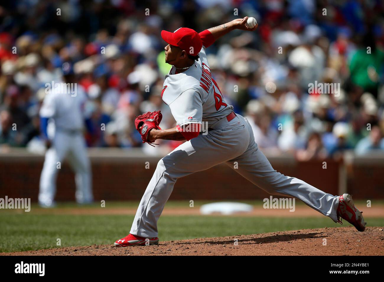 St. Louis Cardinals relief pitcher Carlos Martinez delivers against the ...