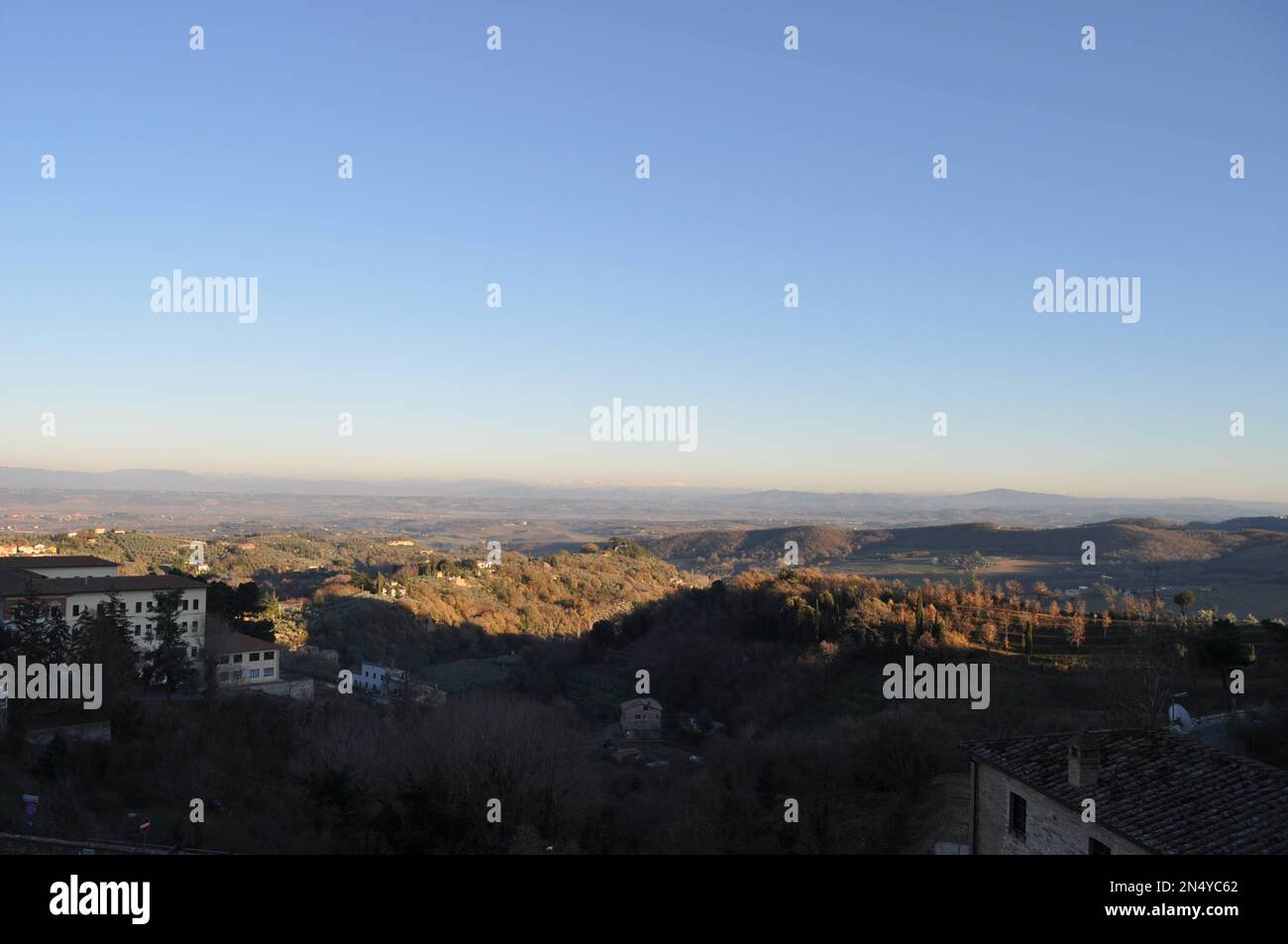 Montepulciano panorama sunset tuscany hi-res stock photography and ...