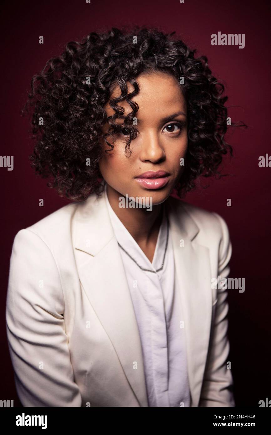 In this Saturday, April 26, 2014 photo, British actress Gugu Mbatha-Raw ...