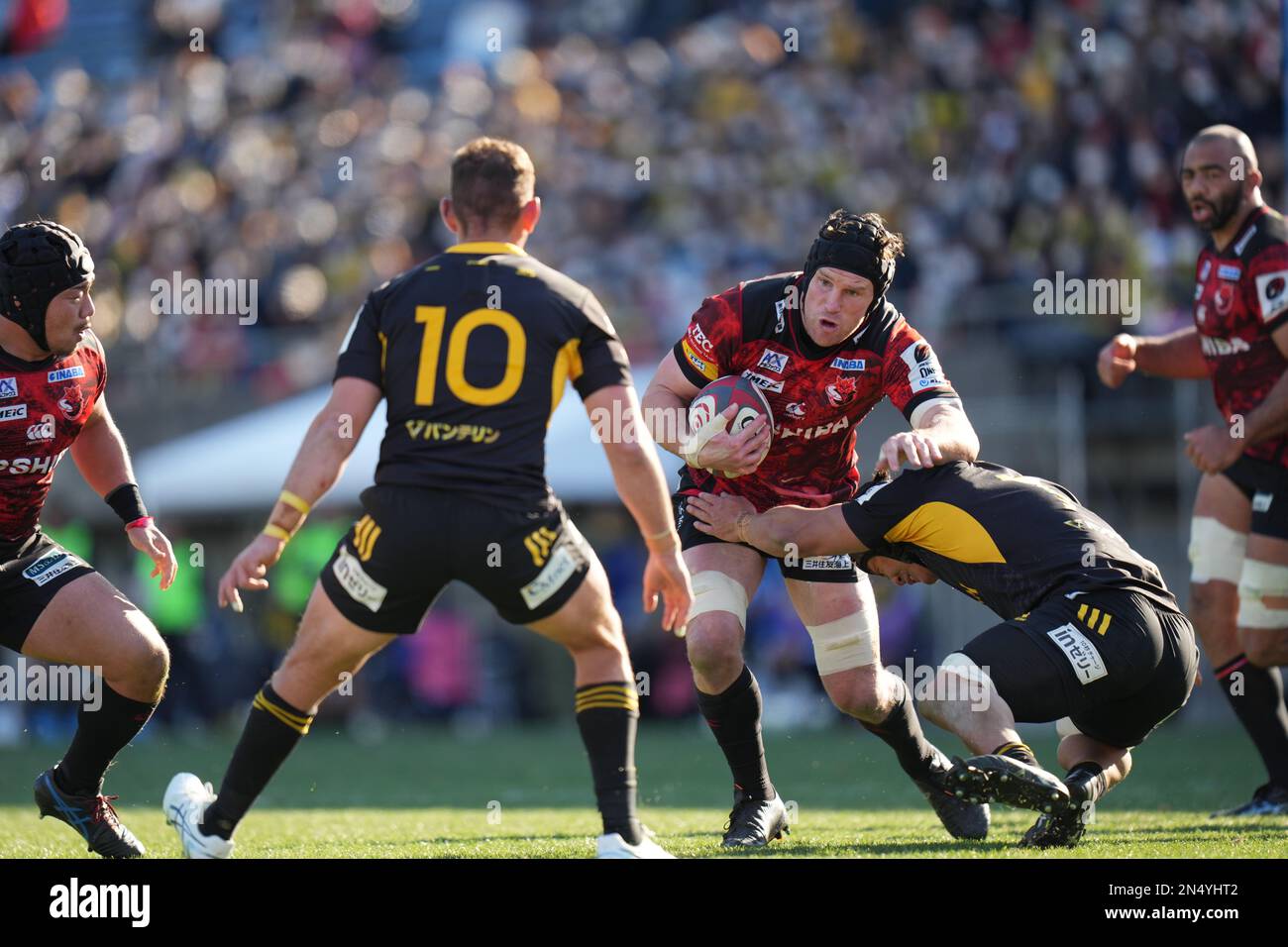 Brave Lupus' Matt Todd during the 2022-23 Japan Rugby League One match ...