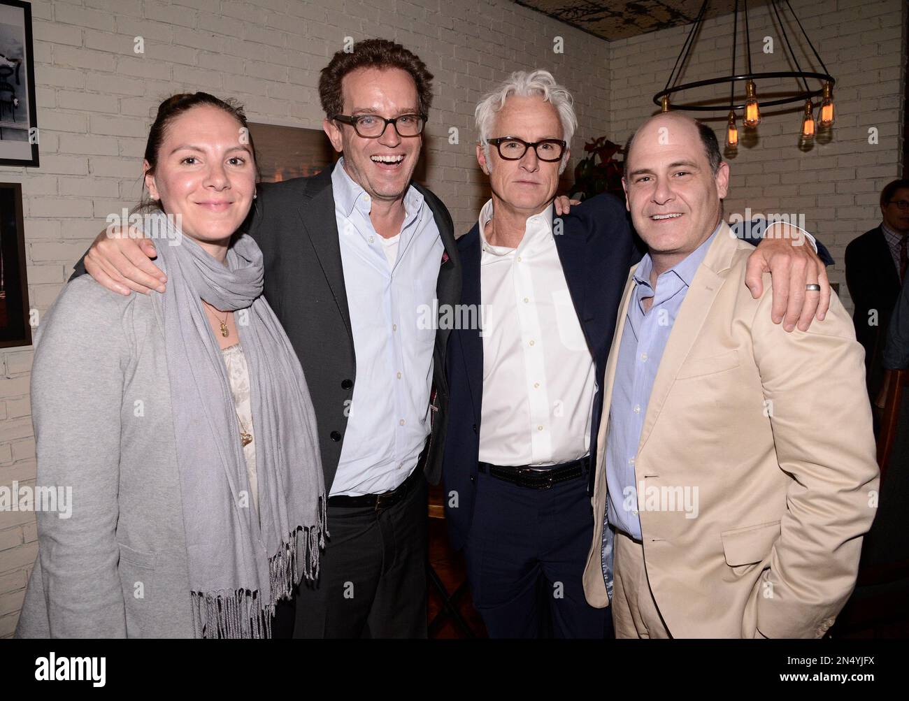 From left to right, producer Emily Ziff, producer Sam Bisbee, actor and ...